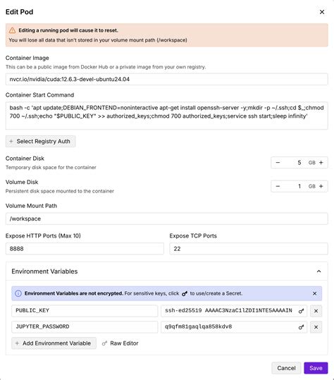 Setting Up Environment Variables In Ssh Sessions Over Tcp On Runpod Lei Maos Log Book