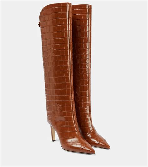 Jimmy Choo Alizze 85 Leather Knee High Boots Jimmy Choo