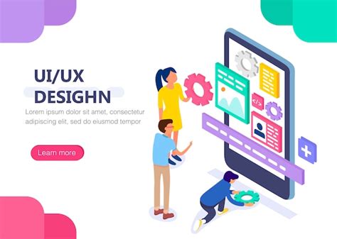Premium Vector Ux Ui Design Concept With Character