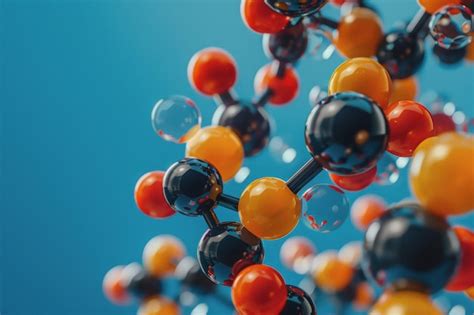Premium Photo Molecule Atom Model Abstract Structure Science And Medical Concept AI Generated