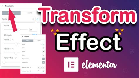 How To Add Transform Effect In Wordpress Elementor Website ৷৷ Elementor