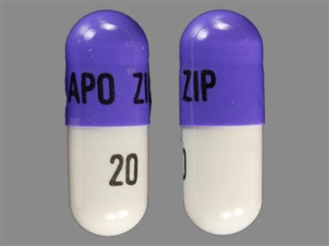 Apo Zip 20 Pill Purple White Capsuleoblong Pill Identifier