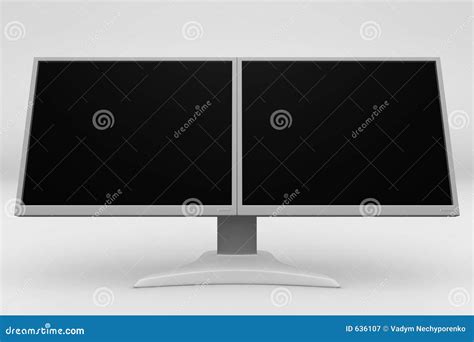 Dual Lcd Display Stock Illustration Illustration Of Black 636107