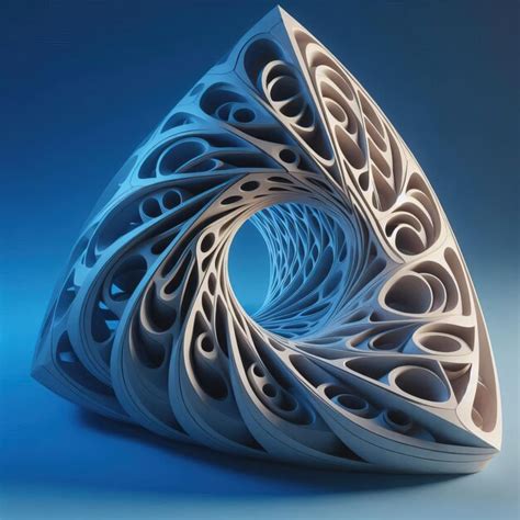 Abstract Pyramid In 3d With Exclusive Texture Premium Ai Generated Image