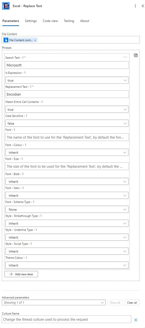 Excel Replace Text Encodian Customer Help