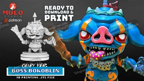Boss Bokoblin And Chibi Boss Bokoblin 3d Print Model Download Free