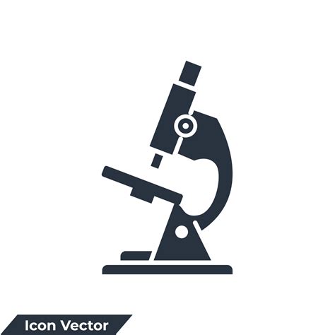 Microscope Icon Logo Vector Illustration Research Symbol Template For