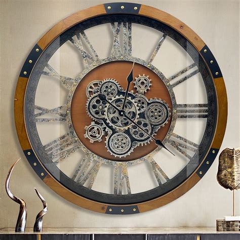 Dorboker 24 Original Moving Gears Wall Clock Large