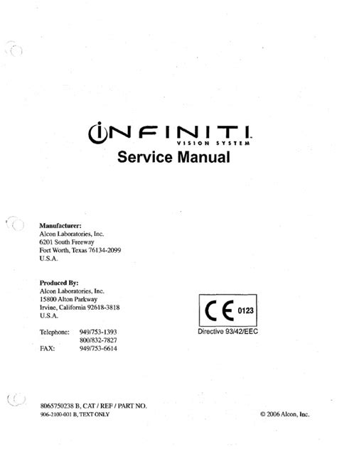 Alcon Infiniti Vision System Service Manual Pdf