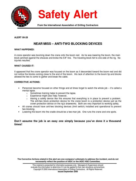 Nearmiss Anti Two Blocking Device Pdf