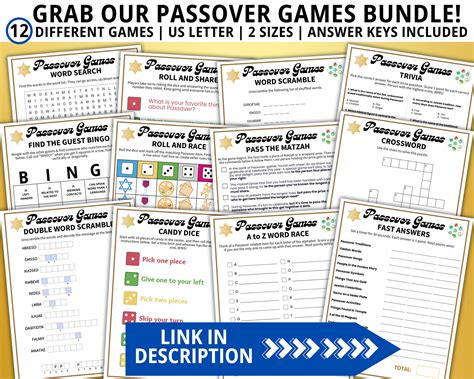 Passover Fast Answers Game Passover Games Jewish Games Passover