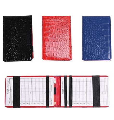 How True 3팩 골프 스코어카드 홀더 야드 북 커버 펜슬 및 포함 남성용 골퍼를 위한 선물 134 티몬