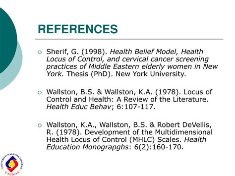 Ppt Reliability And Validity Of The Malay Translated Multidimensional Health Locus Of Control