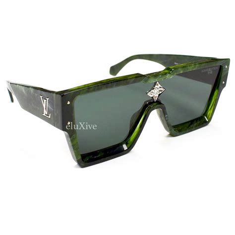 Louis Vuitton Green Marble Cyclone Sunglasses Eluxive