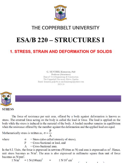 1 Stress Strain And Deformation Of Solids Pdf Deformation