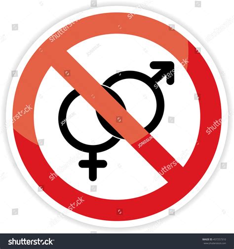 No Sex Sign On White Backgroundvector Stock Vector Royalty Free 457257310 Shutterstock