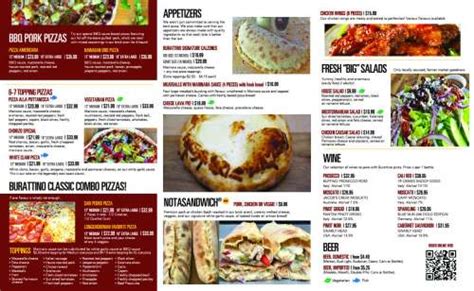 Burattino Brick Oven Pizza Menu In Toronto Ontario Canada