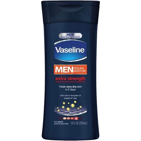Vaseline Men Extra Strength Body And Face Lotion 10 Fl Oz Lightweight