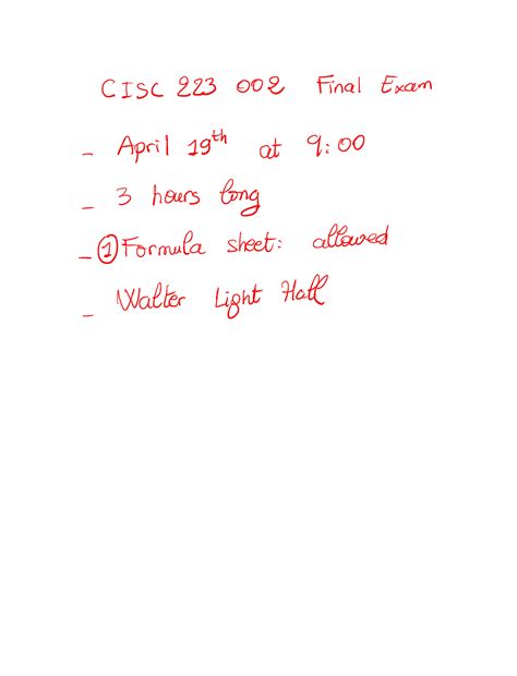 Final Exam Solutions Introduction To Computer Science Studocu