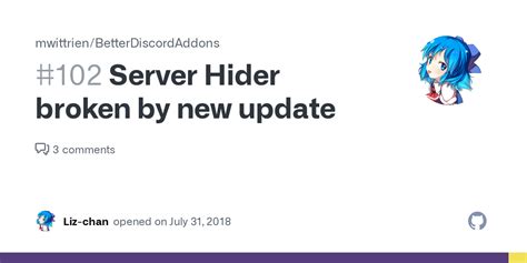 Server Hider Broken By New Update Issue Mwittrien BetterDiscordAddons GitHub