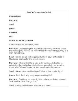 Saul S Conversion Script By Lauren Dial TPT