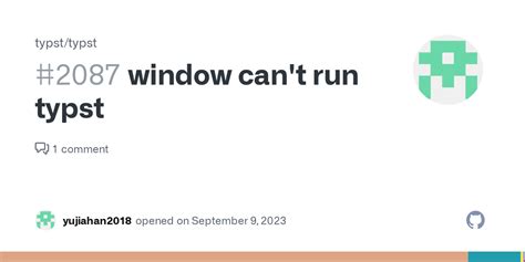 window can t run typst · issue 2087 · typst typst · github