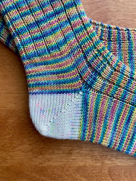 Ribbed Sock With Contrast Toe And Heel Pattern Dean And Beans Sock