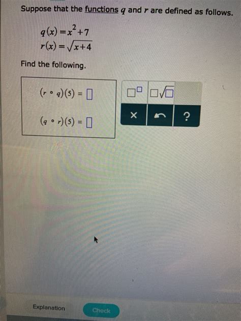 solved suppose that the functions q and r are defined as