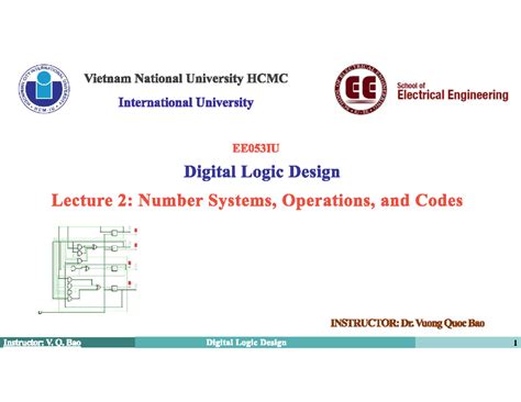 Ee053iu Digital Logic Design Lecture 2 Number Systems And Operations