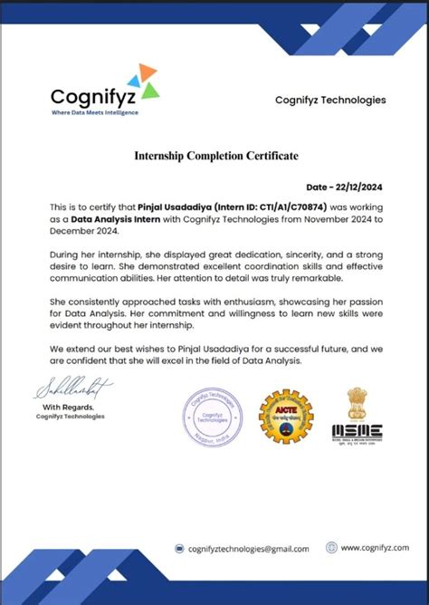 Dataanalysis Internship Careergrowth Grateful Cognifyztechnologies Pinjal Usadadiya 11