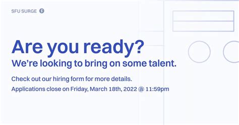 Sfu Surge On Linkedin 📢💨come Join Our Team Sfu Surge Is Currently