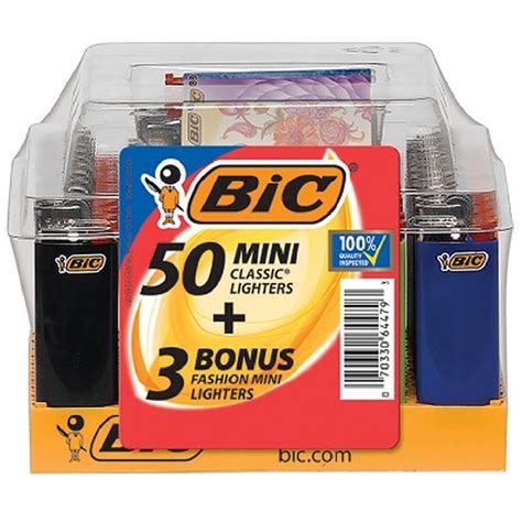 Bic Mini Classic Lighter 50 3 Bonus Fashion Mini Lighter Gotham Distro