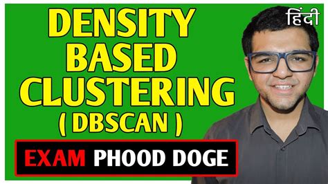 density based clustering dbscan youtube