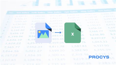 Extraction Of Data From Images To Excel Procys Intelligent Document Processing By AI