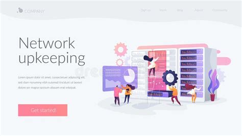 Network Maintenance And Administration Abstract Concept Vector Illustrations Stock Illustration