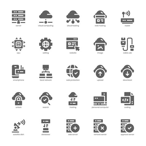 Web Hosting Icon Pack For Your Website Mobile Presentation And Logo Design Web Hosting Icon