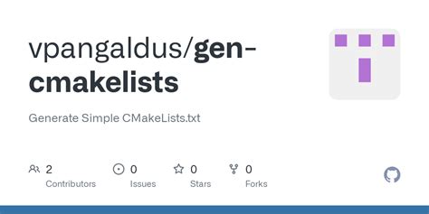 Github Vpangaldus Gen Cmakelists Generate Simple Cmakelists Txt