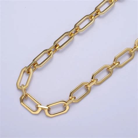Hex Paperclip Gold Filled Chain Necklace Oriana Lamarca Designs