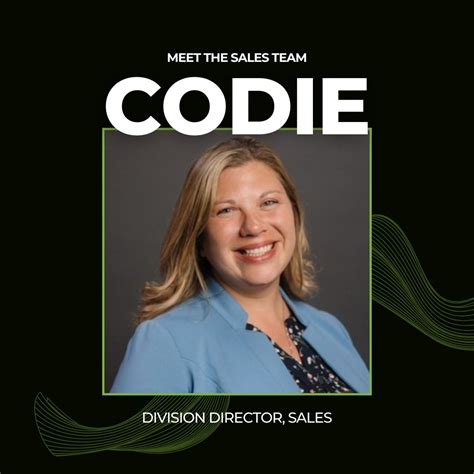 Please Welcome Codie Sugar Our Newest Member Of The Sales Team Codie