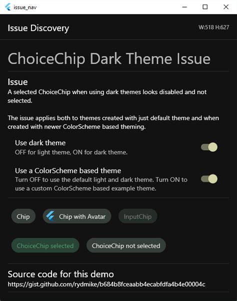 choicechip when selected looks disabled when using a dark theme