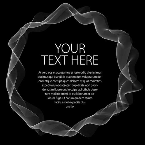 Premium Vector Flowing Smooth Linear Frame In A Shape Of Circle