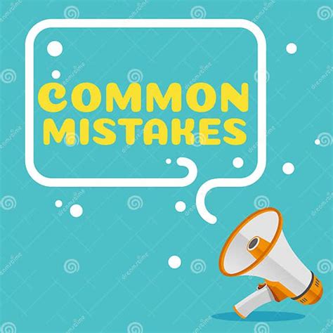 Conceptual Display Common Mistakes Word Written On Actions That Are
