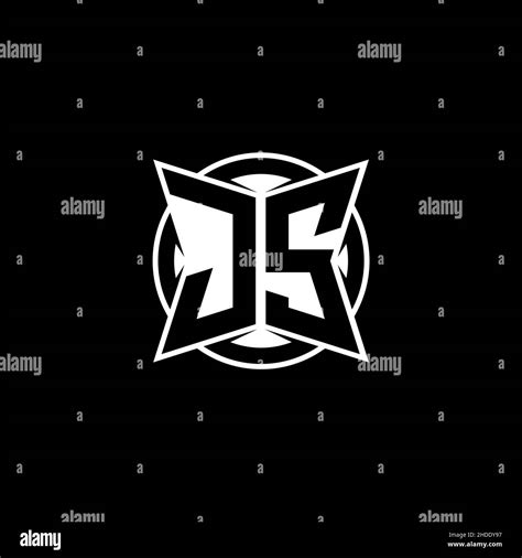 Js Monogram Logo Letter With Simple Modern Shape Style Design Circle Rounded Monogram Logo