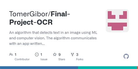 Github Tomergiborfinal Project Ocr An Algorithm That Detects Text In An Image Using Ml And