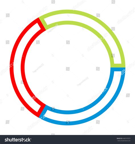 Circle Divided Into Three Equal Parts Stock Vector Royalty Free Shutterstock