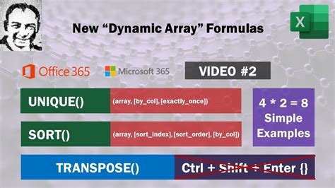 Excel Dynamic Array Functions Video 2 Unique And Sort Functions With 8 Practical Examples Youtube