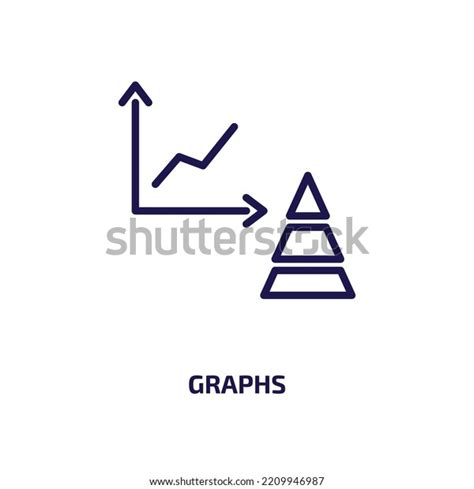 Graphs Icon Business Collection Thin Linear Stock Vector Royalty Free