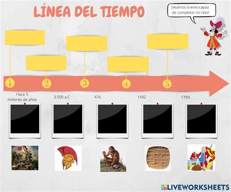 Línea Del Tiempo Interactive Activity For 4º De Primaria Interactive