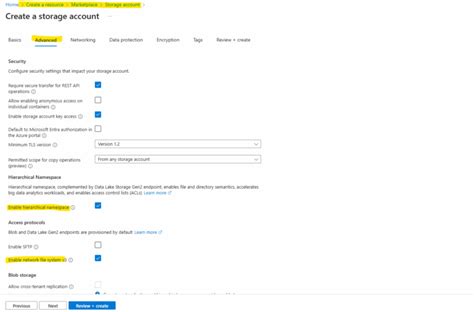 Set Up An Azure Storage Account And Blob Storage For Nfs Access By