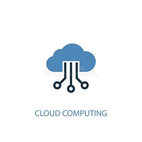 Cloud Computing Concept 2 Colored Icon Stock Vector Illustration Of Flat Sign 159907482